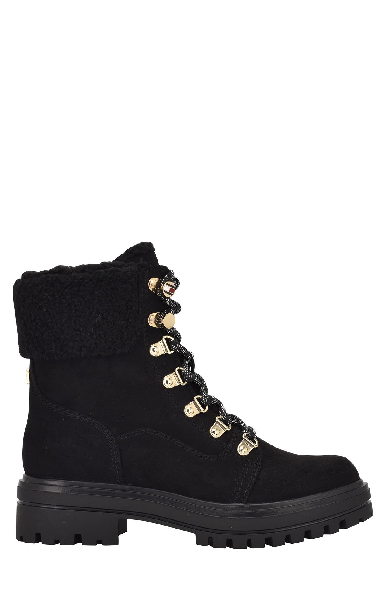 Tommy Hilfiger Faby Faux Shearling Cuff Hiker Boot (Women) | Nordstromrack