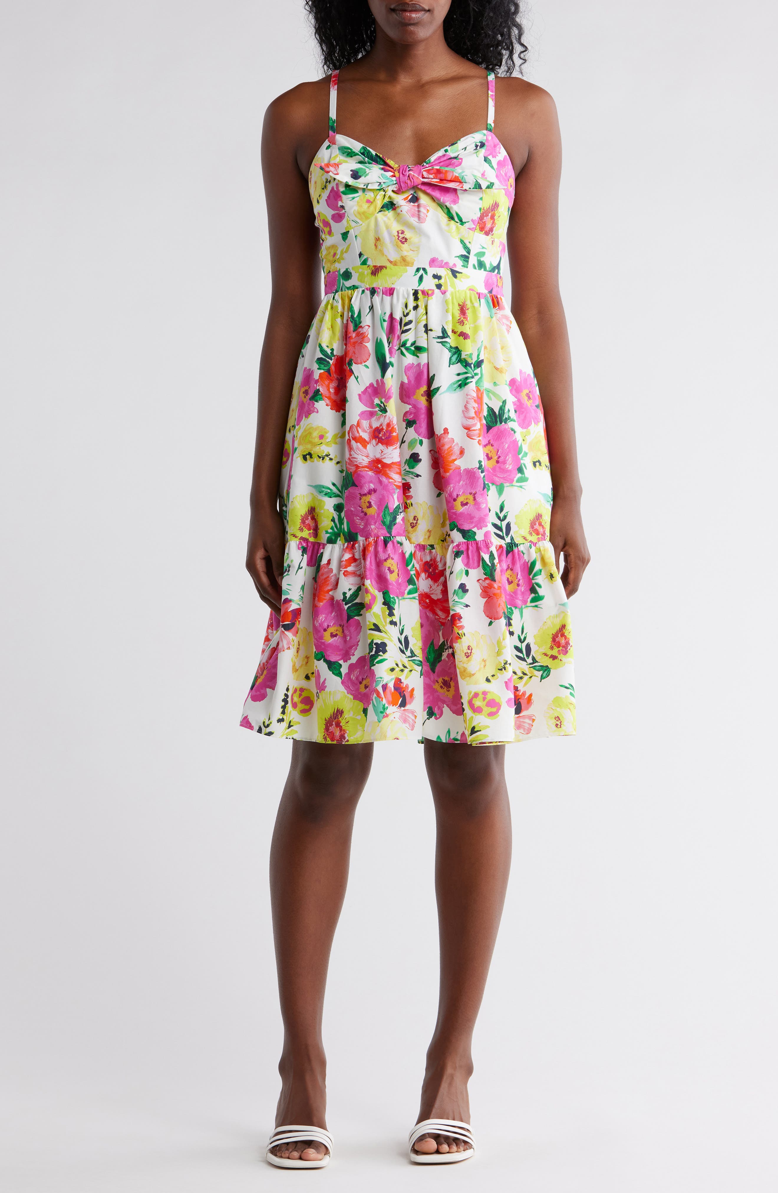 Eliza J Bow Front Cotton Sundress | Nordstromrack