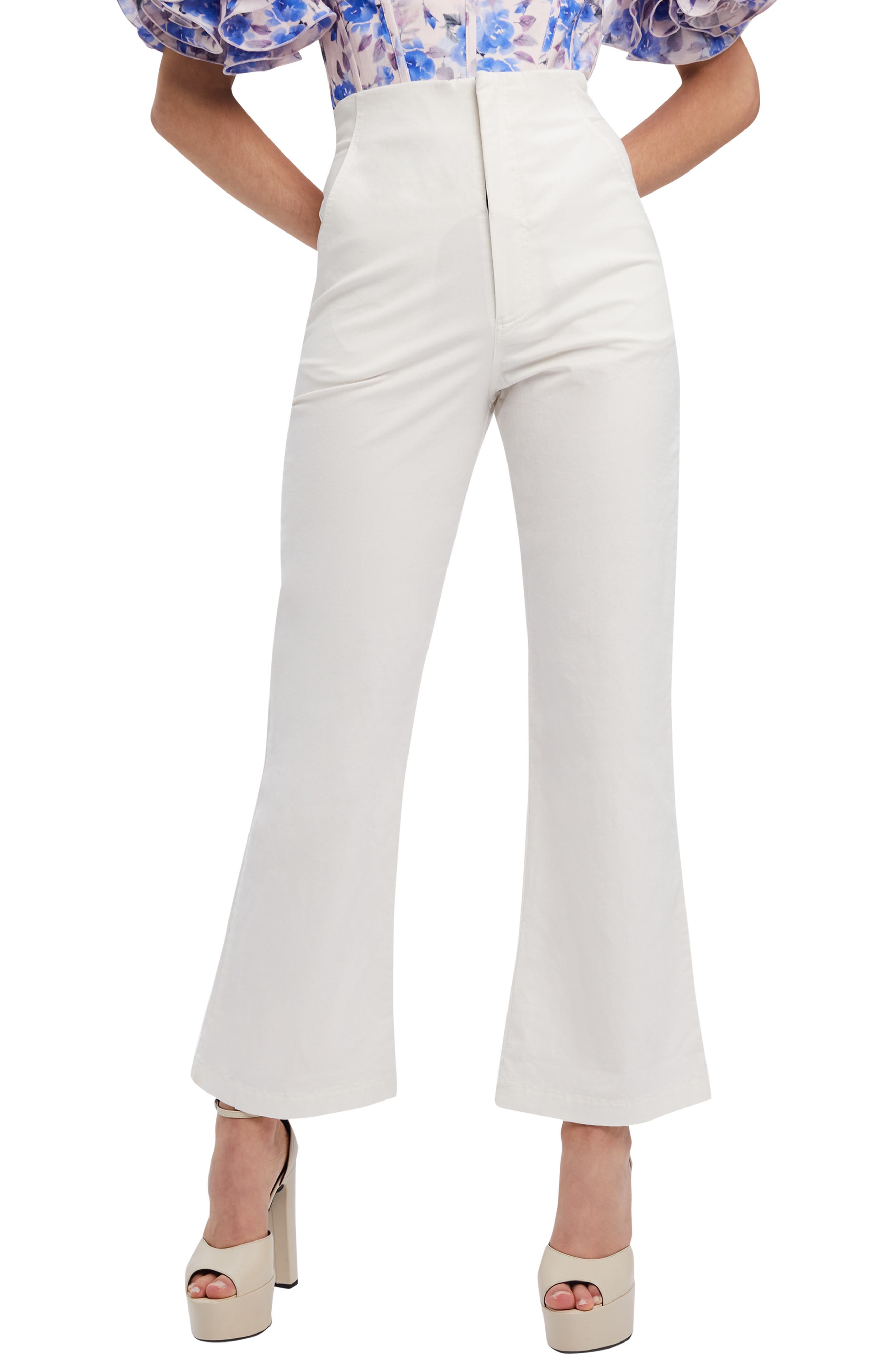Bardot Kamila High Waist Flare Ankle Pants | Nordstrom
