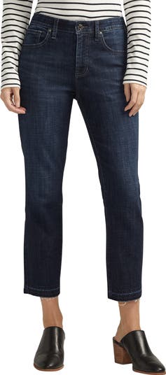JAG Carter High Waist Raw Hem Girlfriend Jeans | Nordstrom
