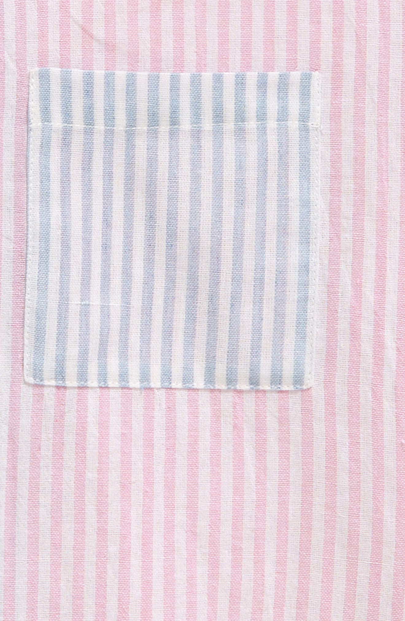 Good Luck Girl Kids' Stripe Two-Tone Button-Up Shirt | Nordstromrack