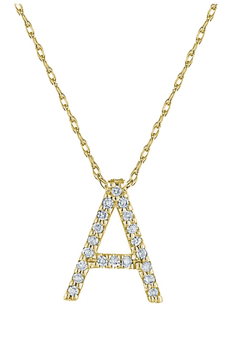 SUZY LEVIAN 14K Gold & Diamond Initial Pendant Necklace - 0.10ctw ...