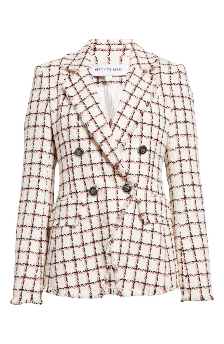 Veronica Beard Taja Plaid Cotton Blend Tweed Dickey Jacket | Nordstromrack