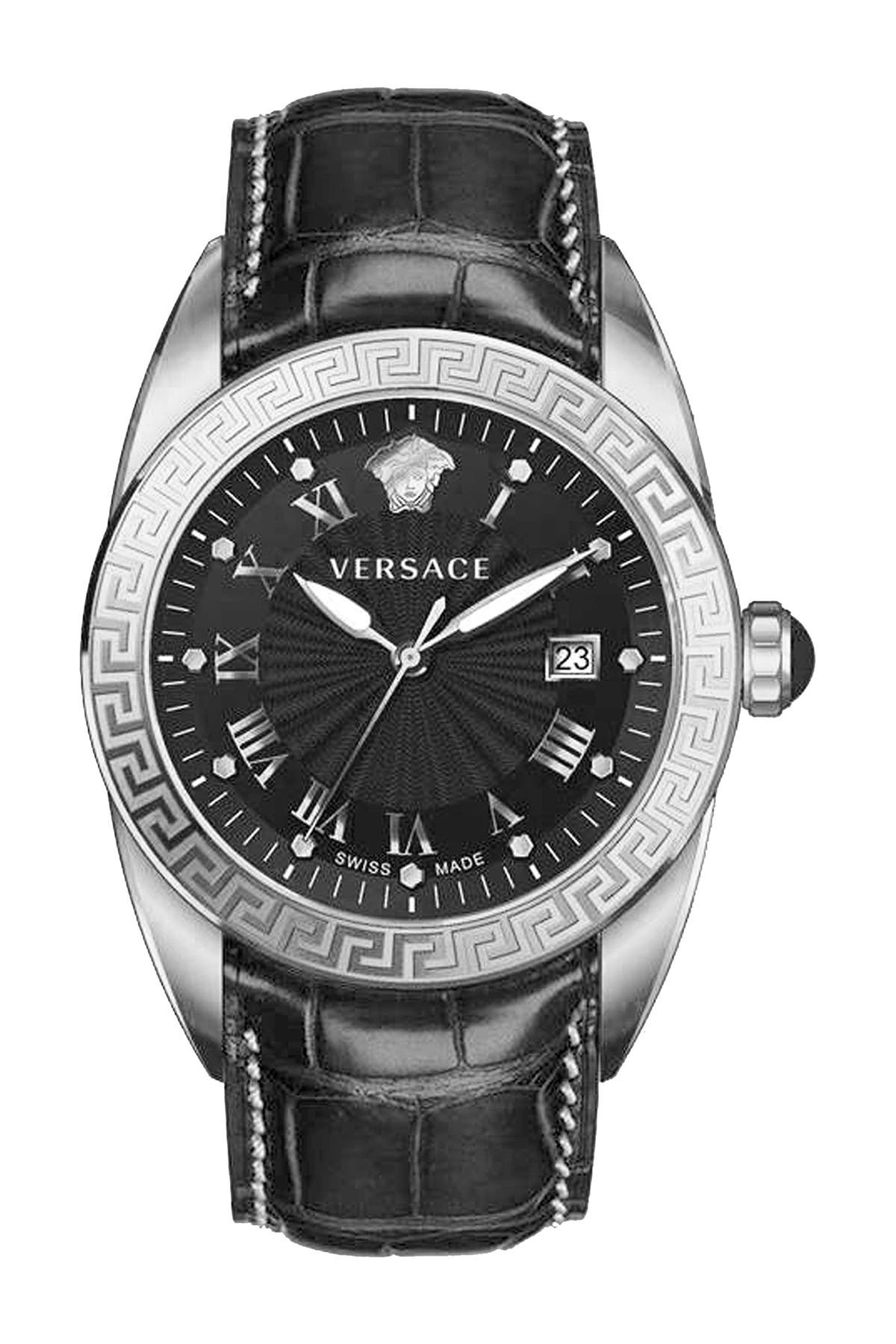 Men's V-Sport Croc Embossed Leather Strap Watch, 42mm (Men) | Nordstromrack