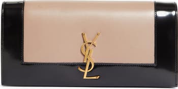 Saint Laurent Kate Colorblock Clutch | Nordstrom