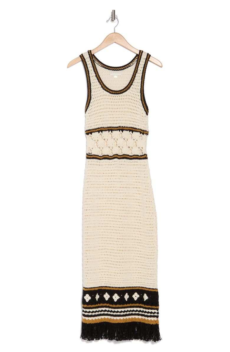 MOTHER The Frayed Edges Cotton Crochet Maxi Dress | Nordstromrack