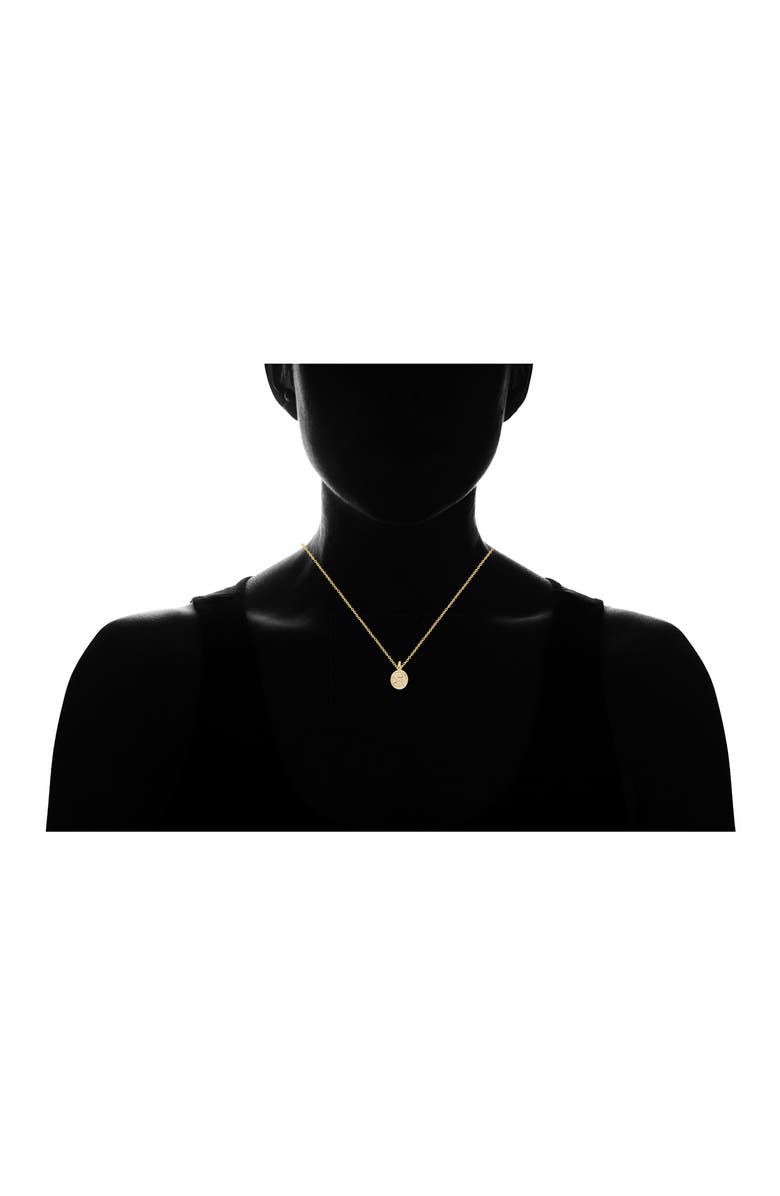 BEST SILVER 14K Solid Gold Angel Medallion Pendant Necklace | Nordstromrack