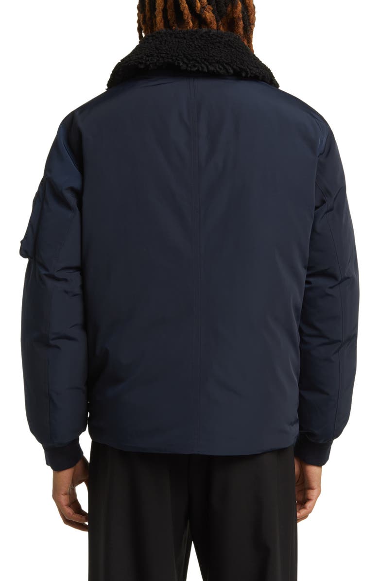 BOSS Calliano Faux Shearling Collar Water Repellent Jacket | Nordstromrack