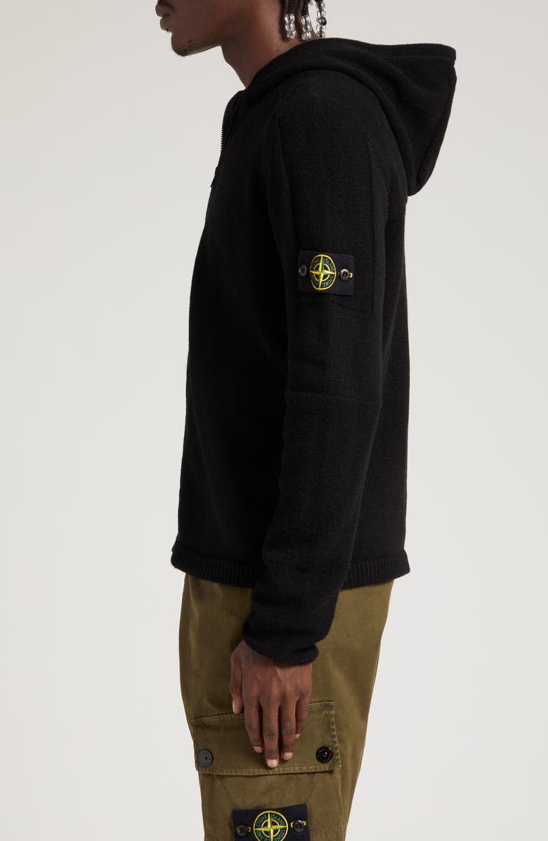 Stone Island Hooded Zip Wool Blend Sweater | Nordstromrack