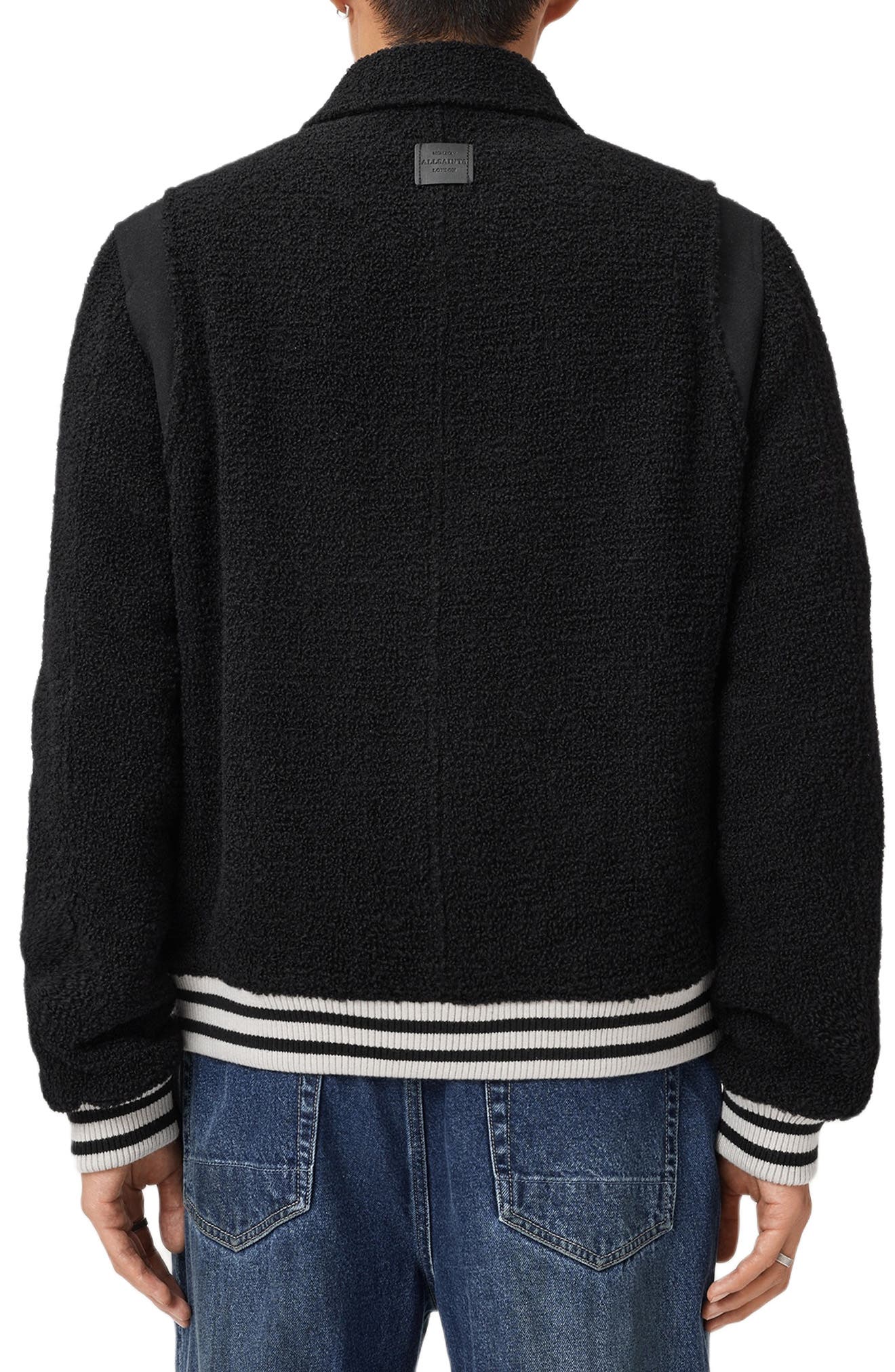 AllSaints Baum Wool Blend Baseball Jacket | Nordstrom