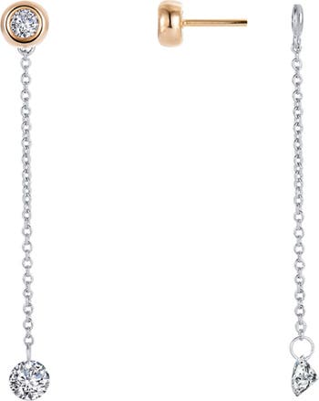 Lafonn Two-Tone Plated Sterling Silver Bezel Simulated Diamond Jacket ...
