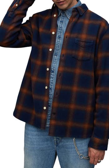 AllSaints Jacksonville Flannel Button-Up Shirt | Nordstromrack
