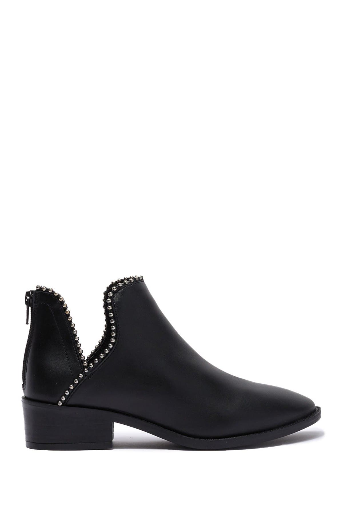 Steve Madden Laramie Leather Sphere Studded Cutout Ankle Boot ...