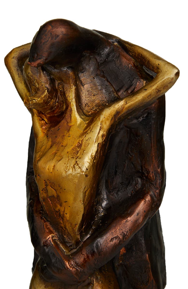 VIVIAN LUNE HOME Bronze Polystone Modern People Sculpture - Set of 2 ...