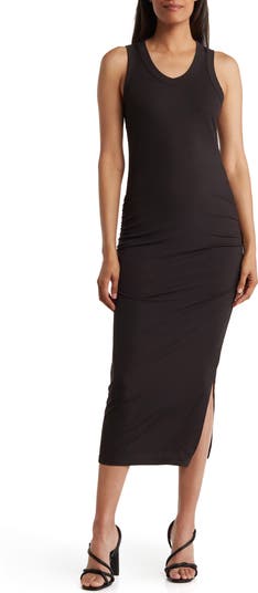 STITCHDROP V-Neck Side Ruched Midi Dress | Nordstromrack