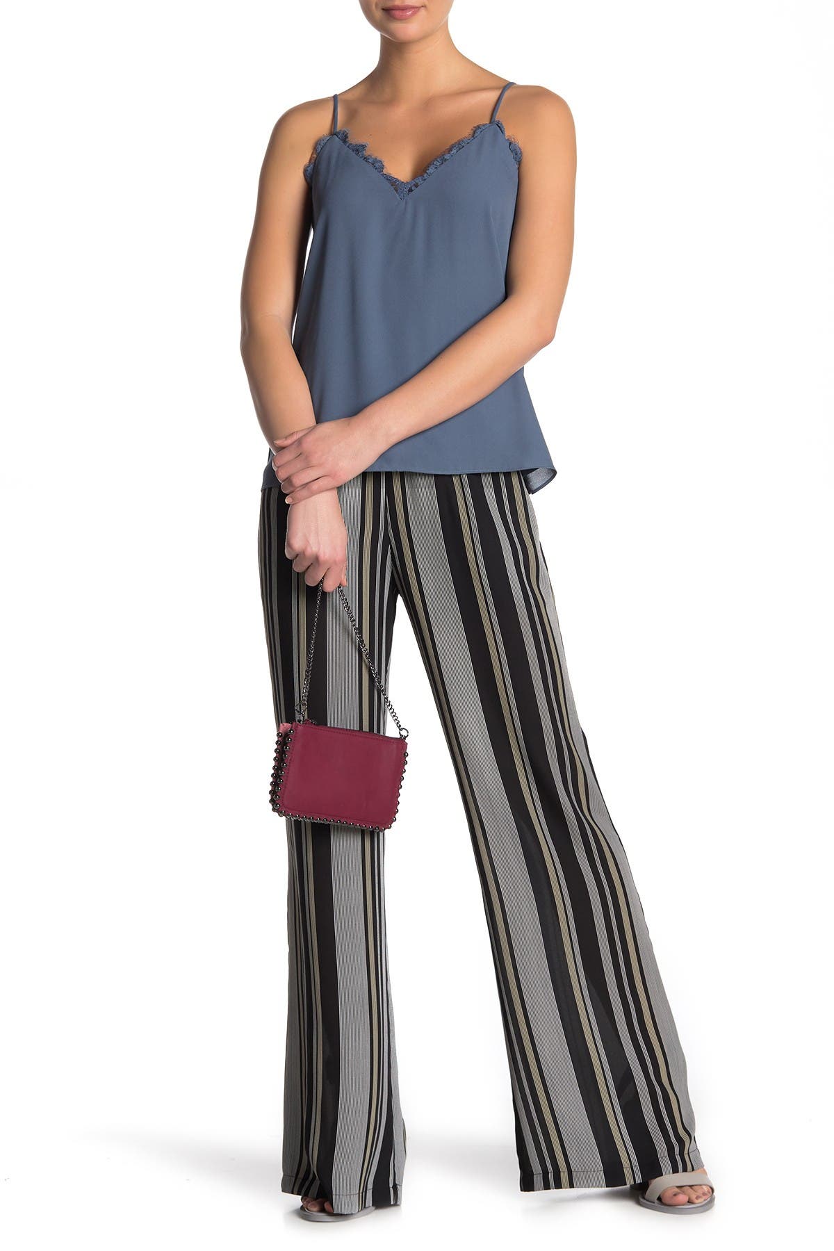Socialite Striped High Waisted Wide Leg Pants | Nordstromrack