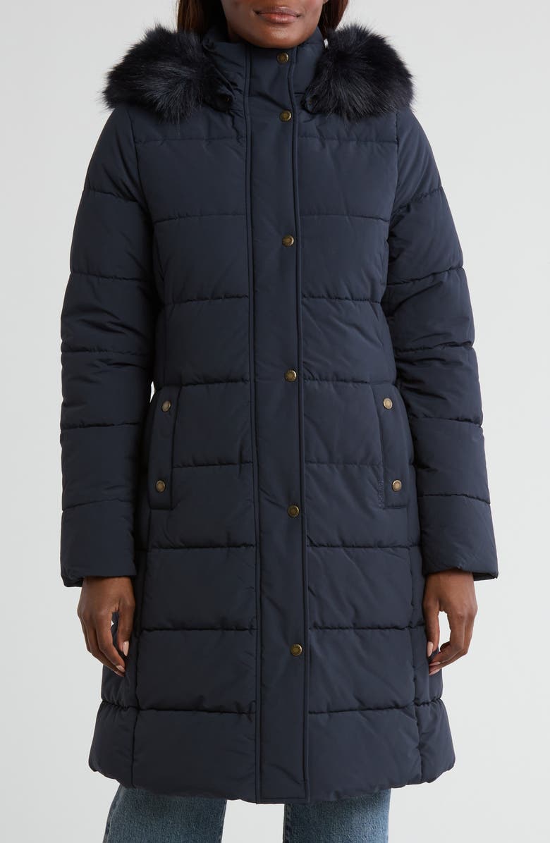 Barbour Grayling Quilted Coat with Faux Fur Trim | Nordstromrack