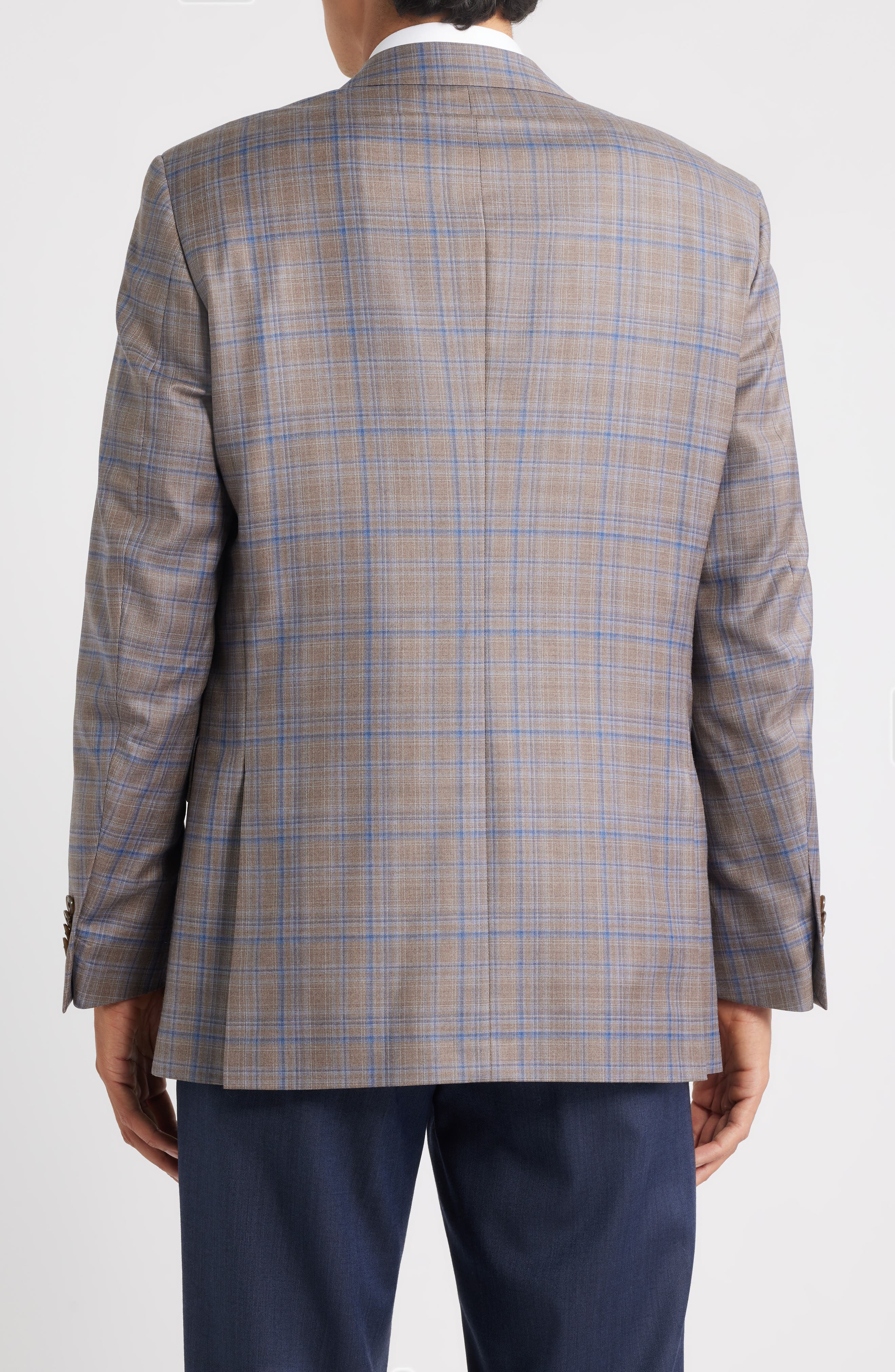Peter Millar Flynn Classic Fit Tan Plaid Wool Sport Coat | Nordstrom