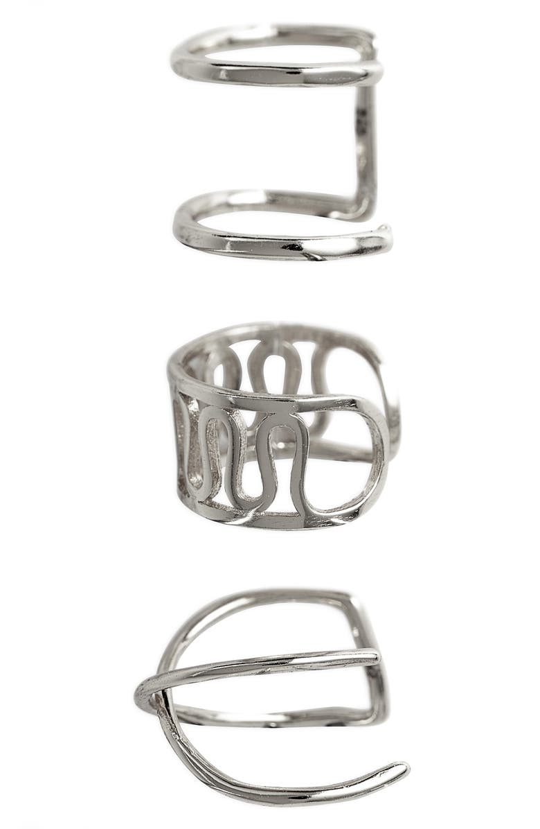 Sterling Forever Simple 3-Pack Ear Cuff Set | Nordstrom
