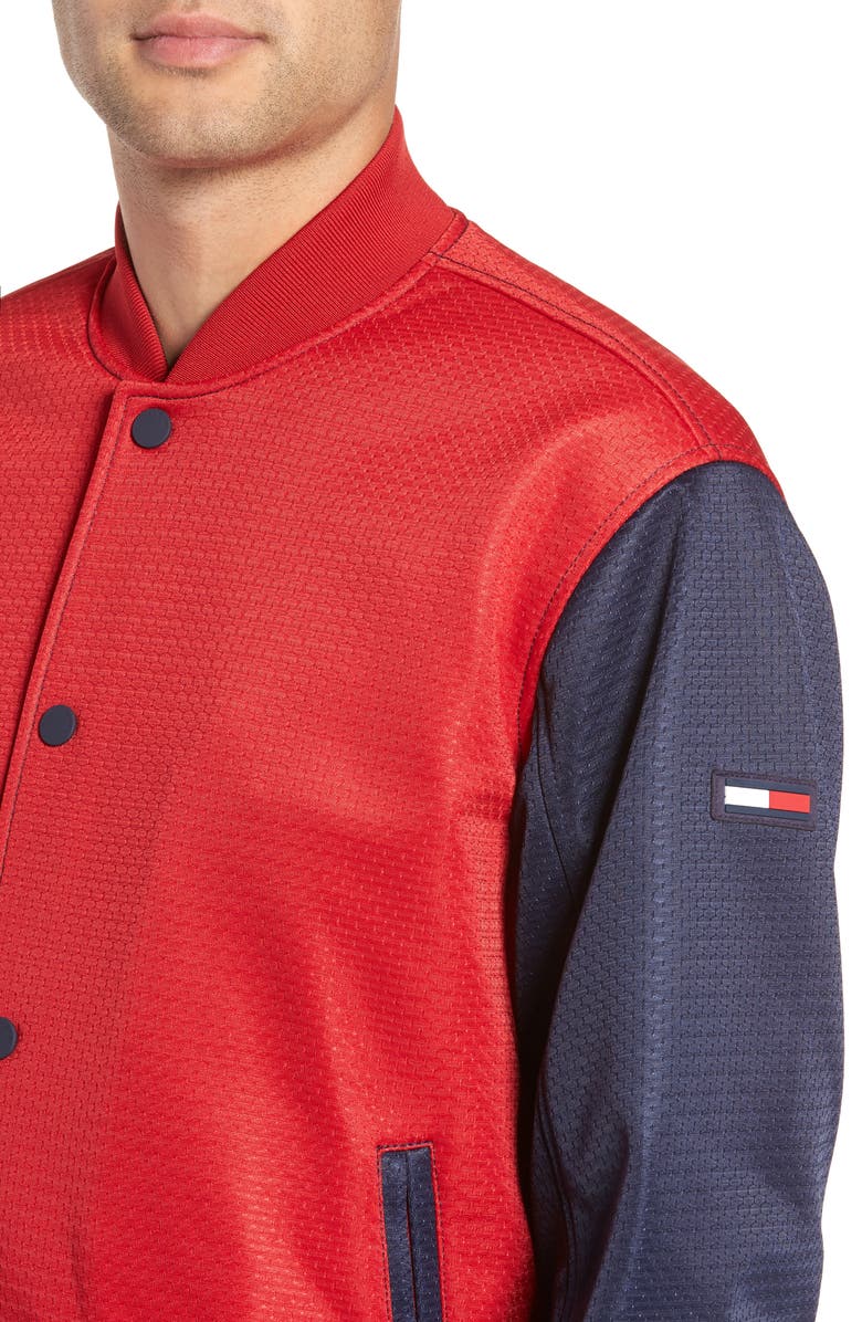 TOMMY JEANS Bonded Mesh Bomber Jacket | Nordstrom