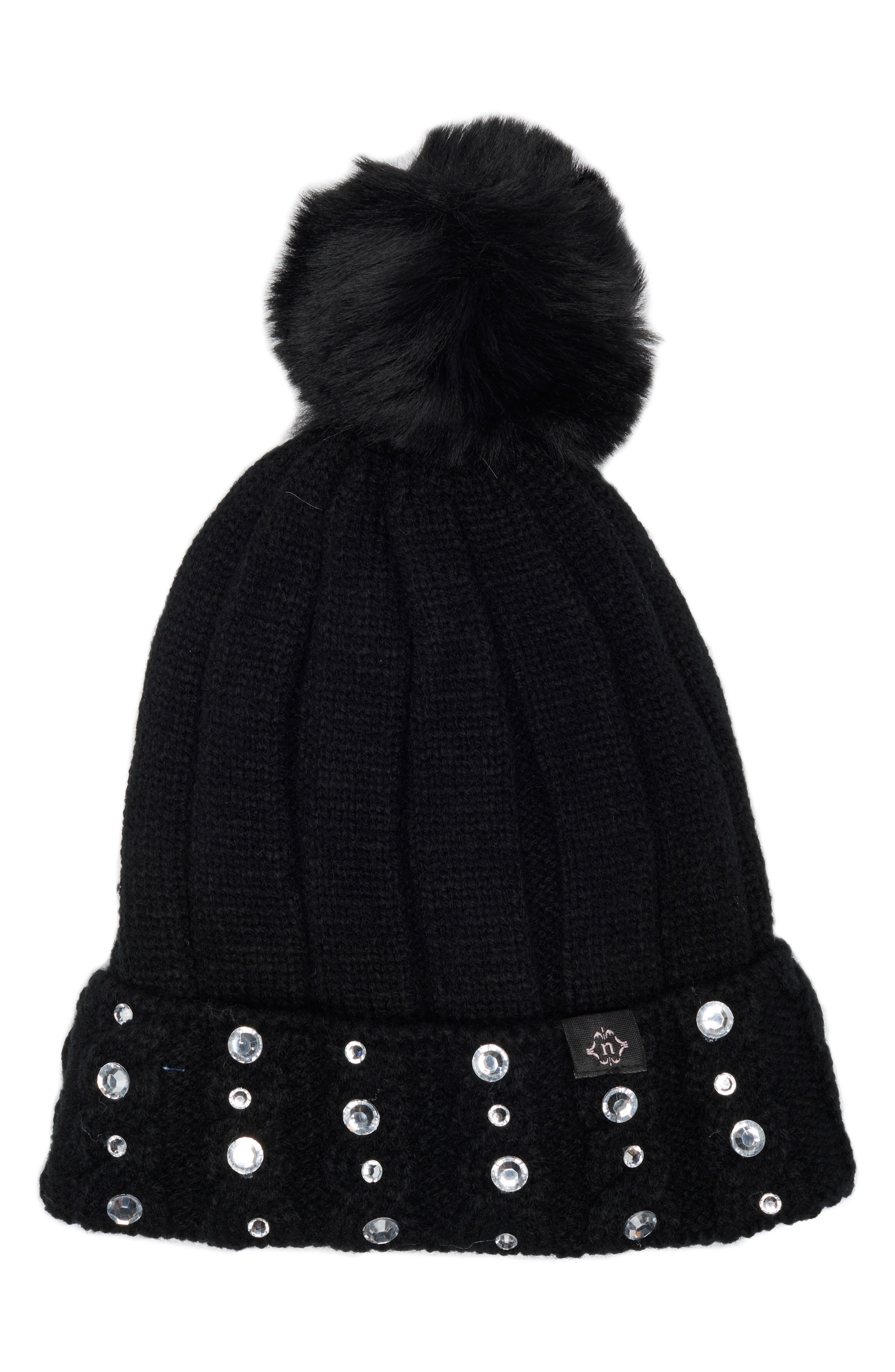 Nanette Lepore Rhinestone Pom Pom Beanie | Nordstromrack