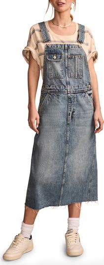 Lucky Brand Denim Overall Midi Dress | Nordstrom