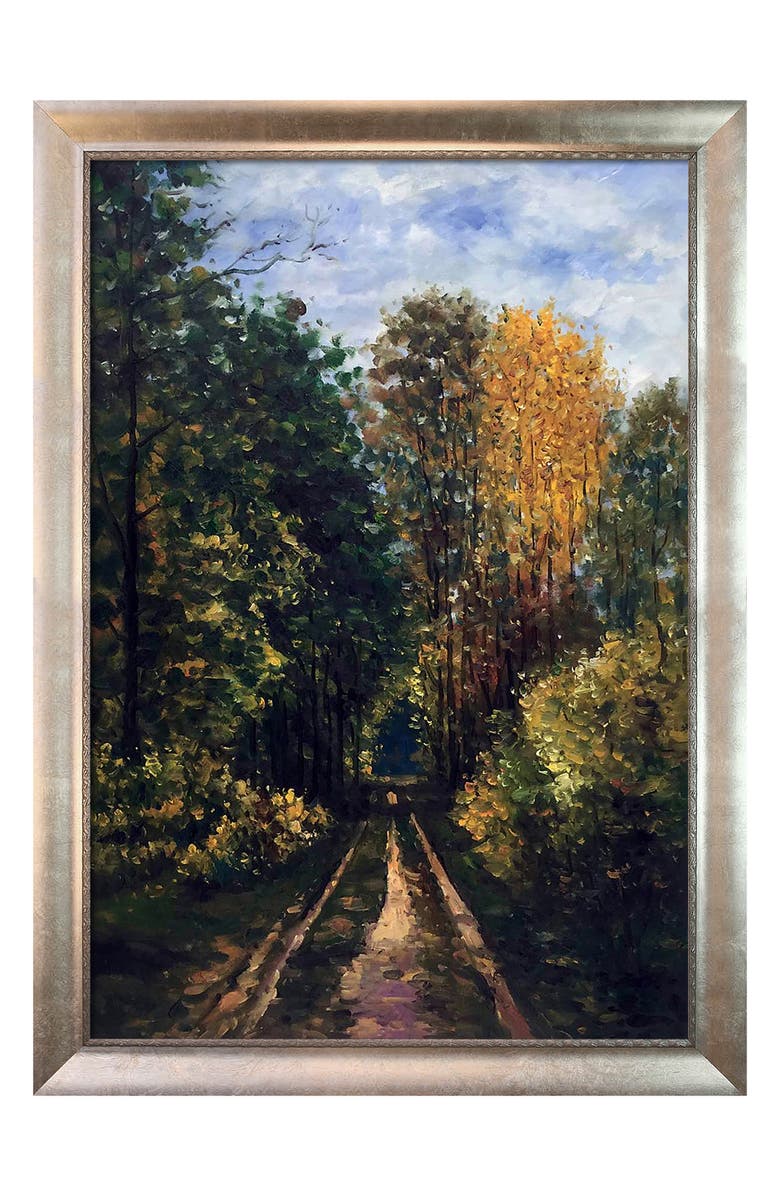 OVERSTOCK ART Wooded Path by Claude Monet in Silver Scoop Swirl Lip ...