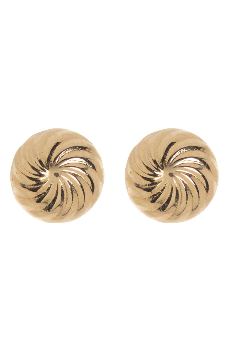 Bony Levy 14K Yellow Gold Petite Textured Ball Stud Earrings ...