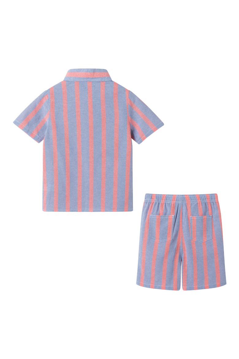 Kids' Stripe Cotton Button-Up Shirt & Shorts Set (Men) | Nordstrom