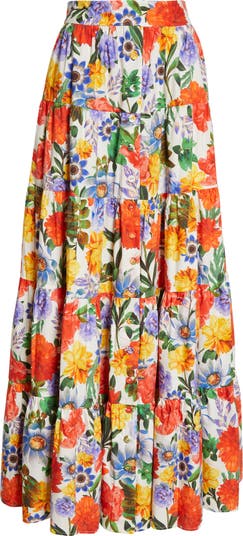 Cara Cara Nathali Floral Cotton Maxi Skirt | Nordstromrack