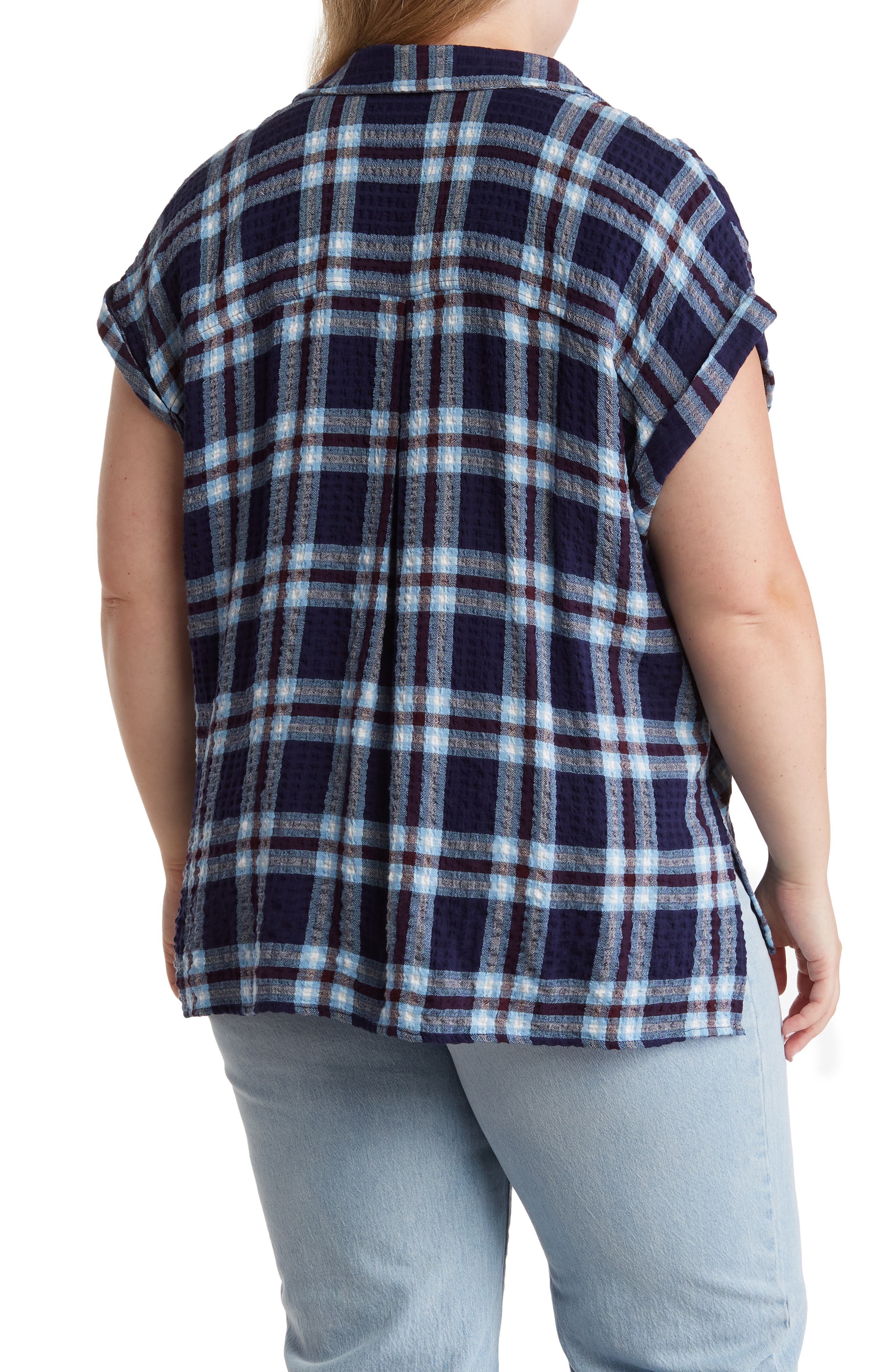 COMO VINTAGE Plaid Short Sleeve Button-Up Shirt | Nordstromrack