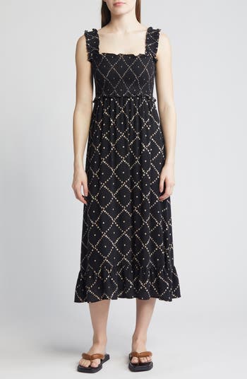 Rails Rumi Seashell Diamond Print Midi Sundress | Nordstrom