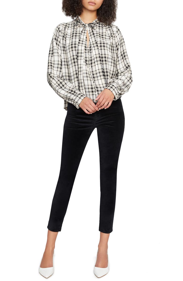 Sanctuary Kiera Tie Neck Plaid Blouse | Nordstromrack