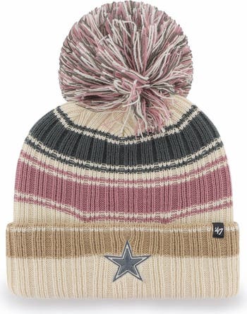 '47 Women's '47 Cream Dallas Cowboys Daphne Cuffed Knit Hat with Pom ...