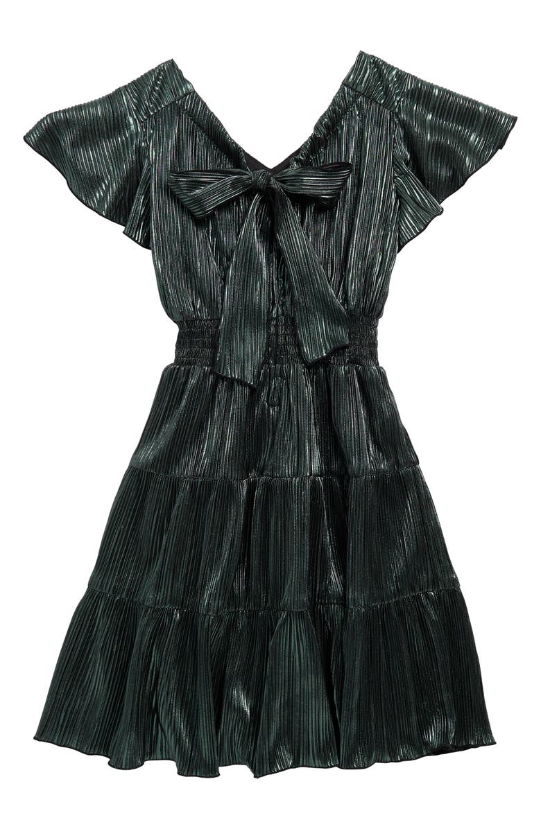LOVE, NICKIE LEW Kids' Plissé Pleat Dress & Ponytail Holder Set ...