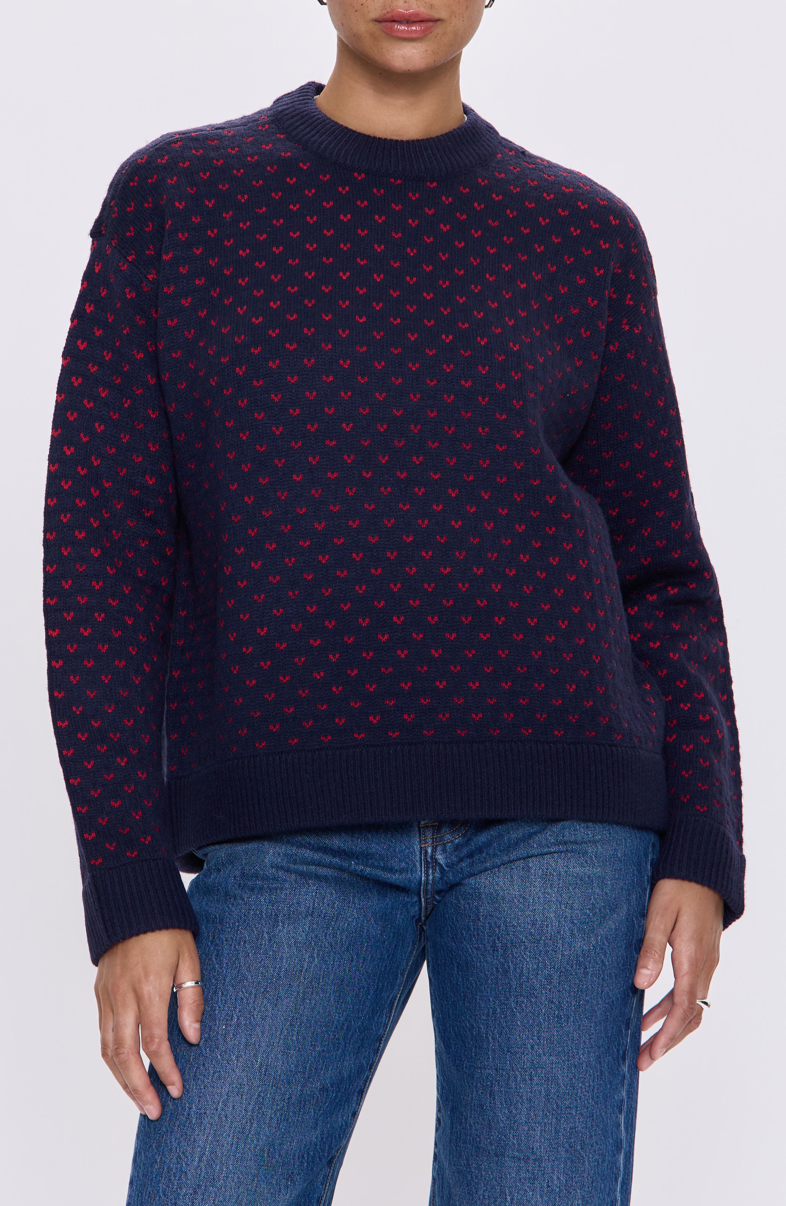 Pistola Hanna Heart Jacquard Crewneck Sweater | Nordstromrack