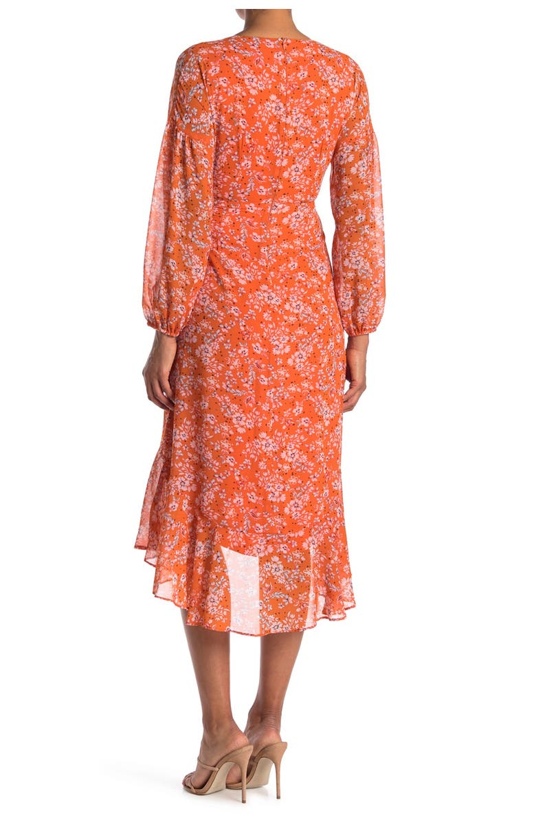 London Times Georgette Floral Print Flow High/Low Hem Dress | Nordstromrack