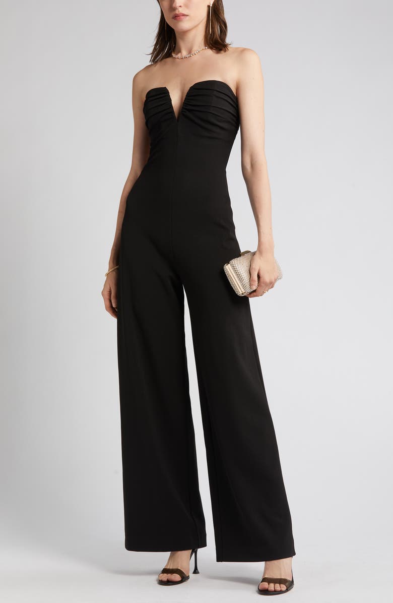 FLORET STUDIOS Strapless Wide Leg Jumpsuit | Nordstromrack