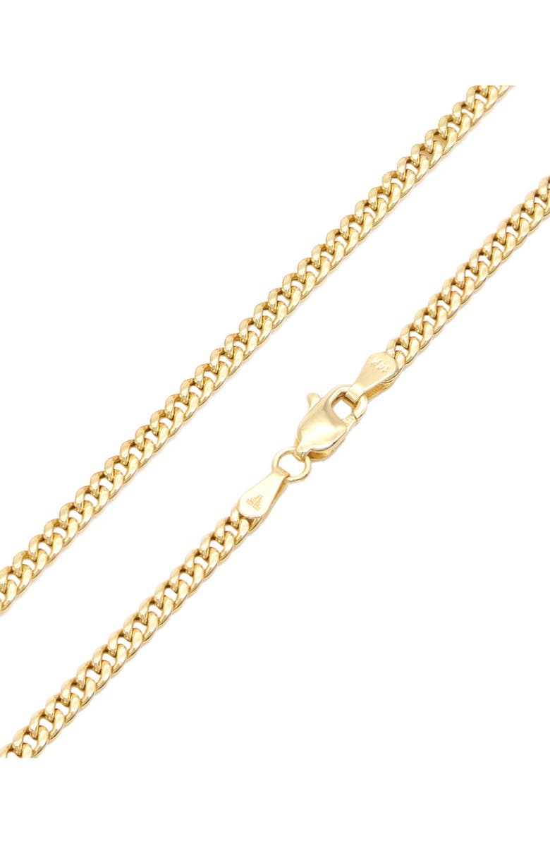 DEVATA 14K Yellow Gold 3mm Cuban Chain Bracelet - Size 7.5 | Nordstromrack