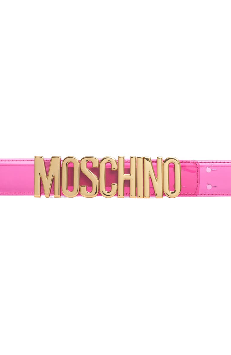 Moschino Logo Buckle PVC Belt | Nordstromrack