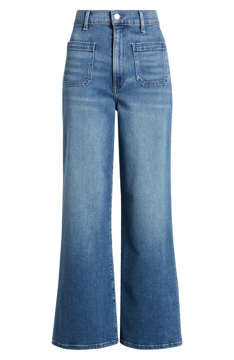 LE JEAN Virginia Patch Pocket High Waist Ankle Wide Leg Jeans ...