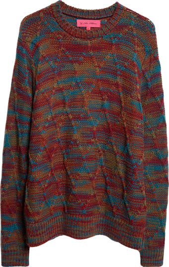 The Elder Statesman Marlo Space Dye Cable Stitch Virgin Wool Blend ...