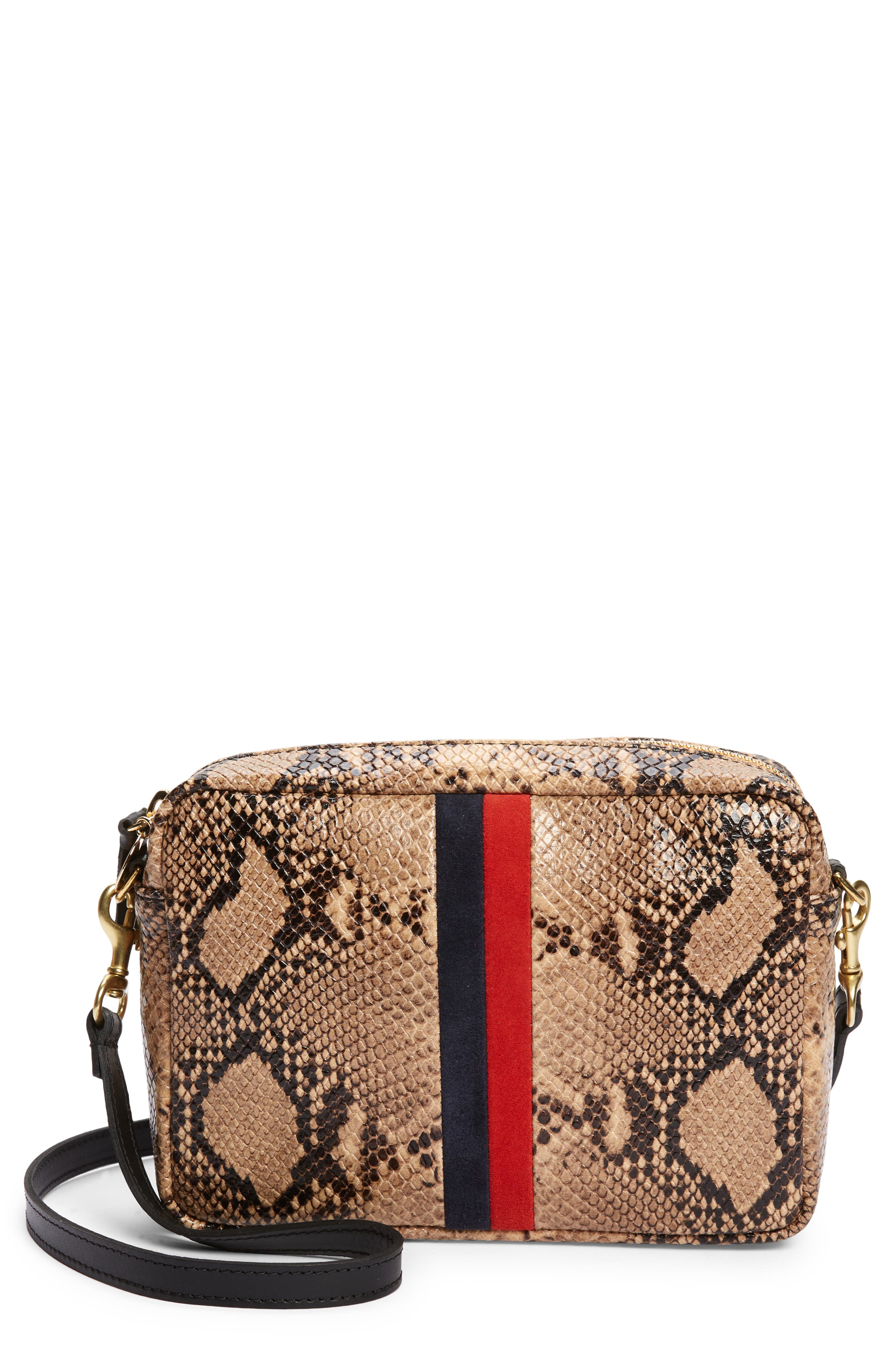 Clare V. Midi Sac Snake Embossed Crossbody Bag | Nordstromrack
