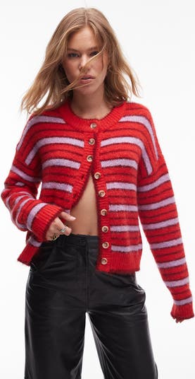 Topshop Stripe Boxy Cardigan | Nordstrom Topshop Stripe Boxy Cardigan | Nordstrom