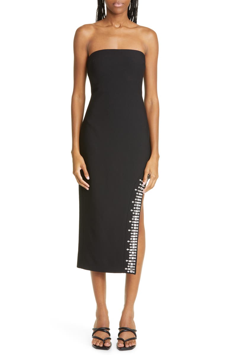 Cinq à Sept Sammy Crystal Trim Strapless Cocktail Dress | Nordstromrack