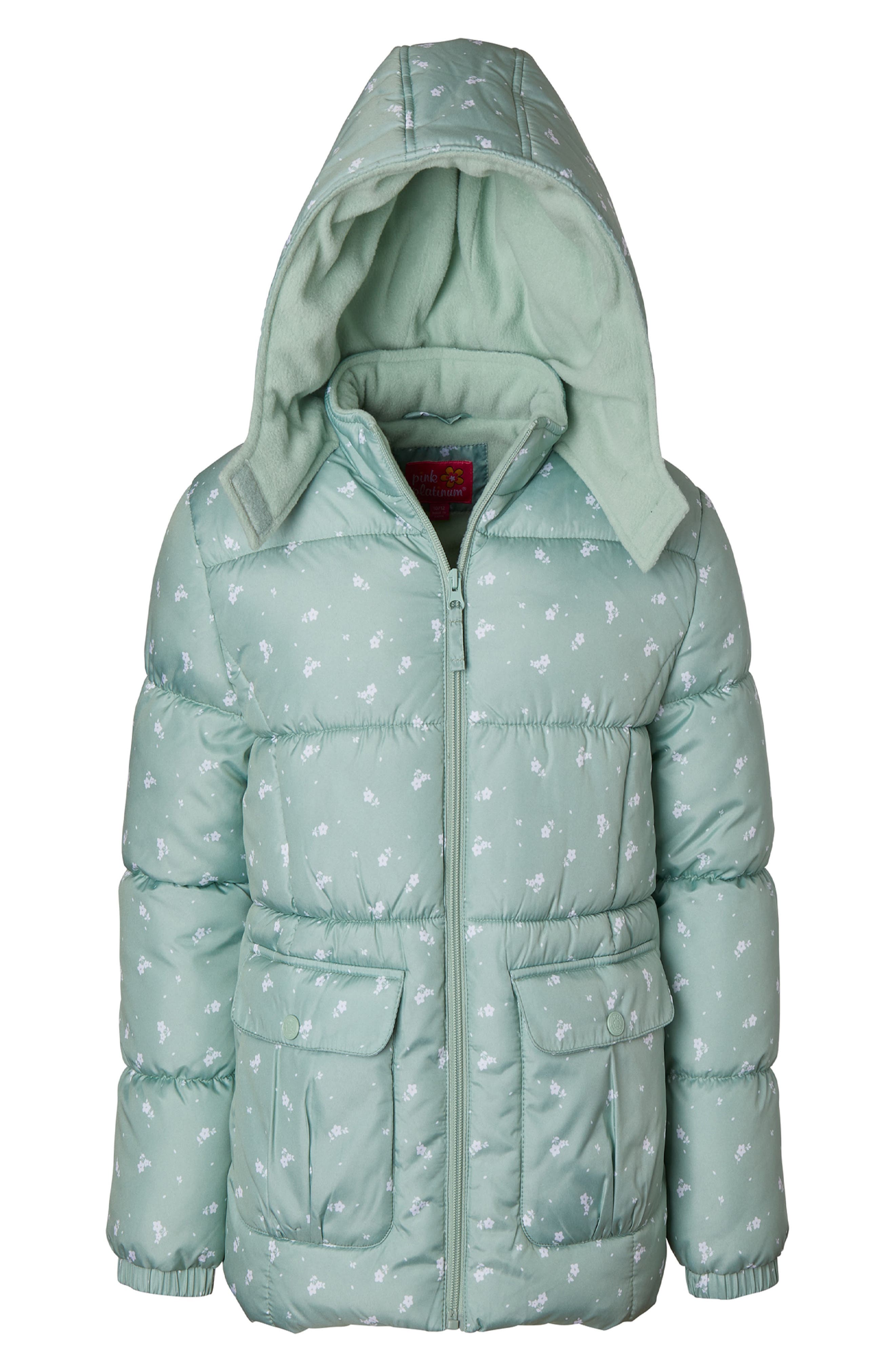 PINK PLATINUM Kids' Floral Print Puffer Jacket | Nordstromrack