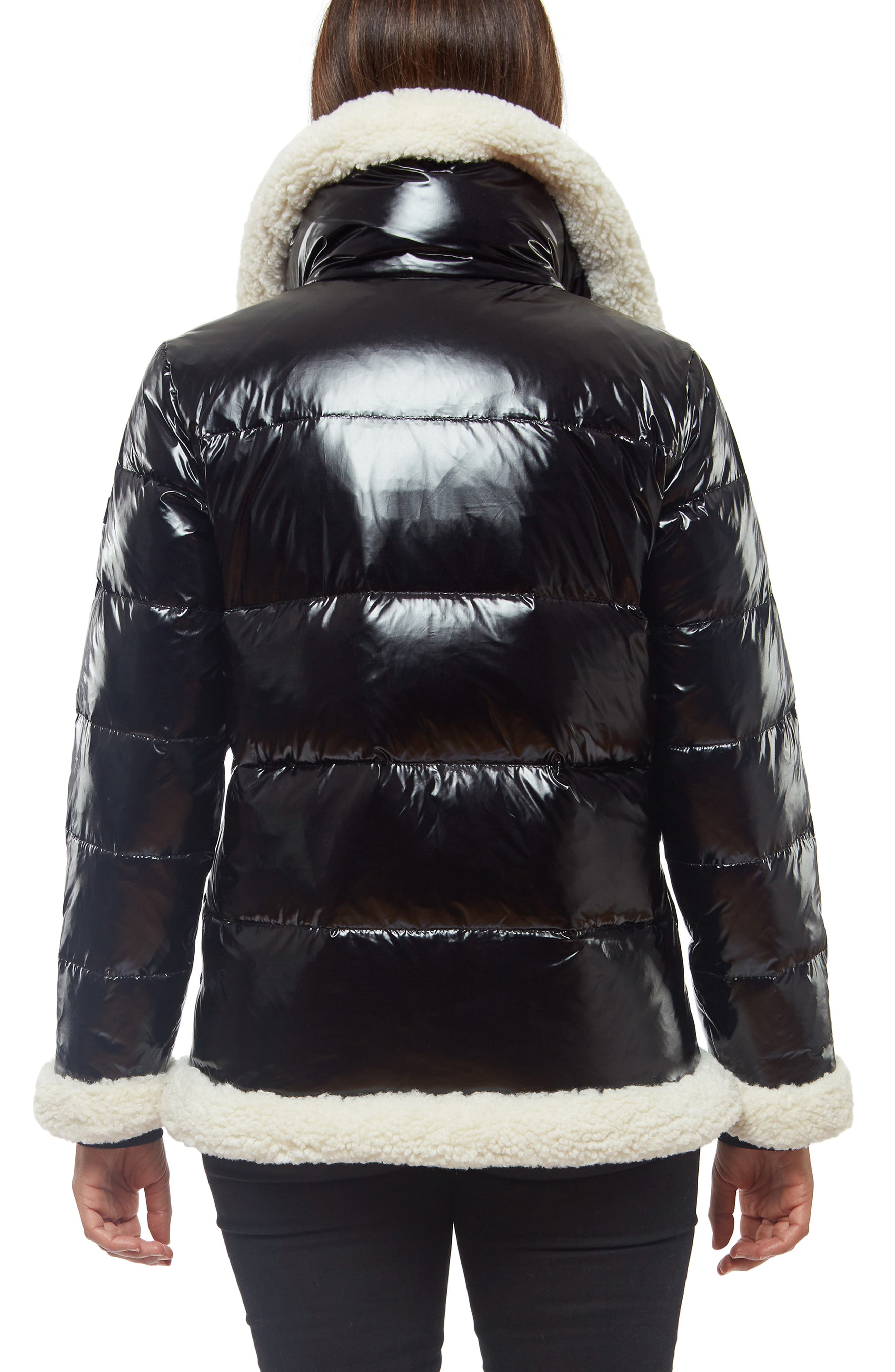 Sanctuary Water Resistant Down & Feather Puffer Jacket with Faux ...