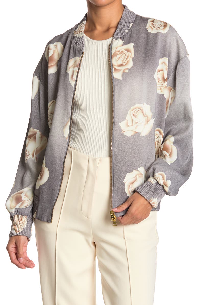 Moschino Floral Print Bomber Jacket | Nordstromrack