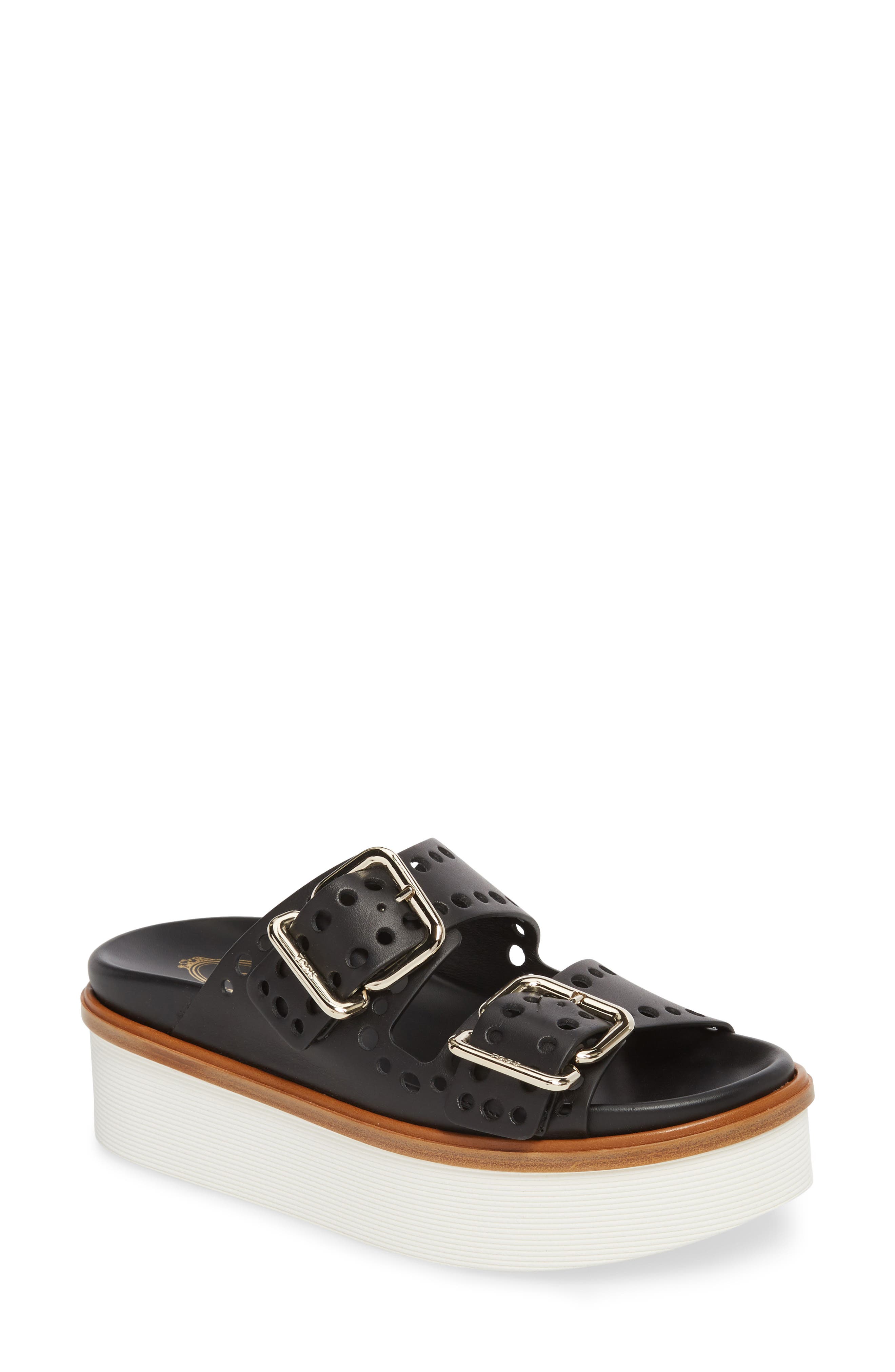 ICON TRADE SERVICES Perforated Platform Sandal (Women) | Nordstromrack