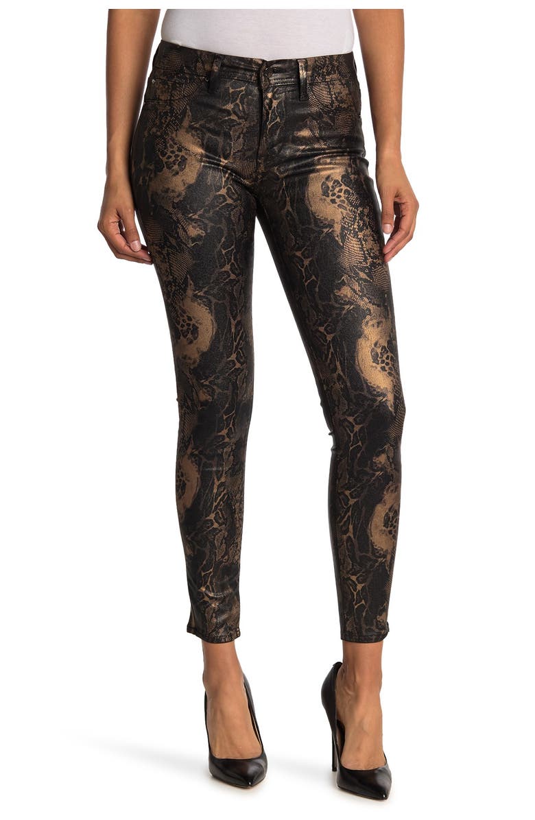 Fidelity Denim Sola Metallic Snakeskin Printed Jeans | Nordstromrack